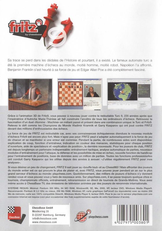 Fritz 9: Play Chess cover or packaging material - MobyGames