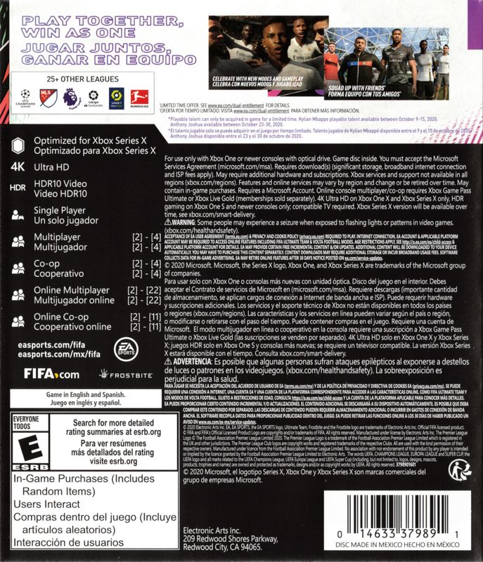 FIFA 21 cover or packaging material - MobyGames