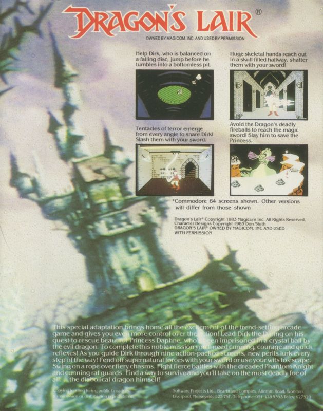 Dragon's Lair cover or packaging material - MobyGames