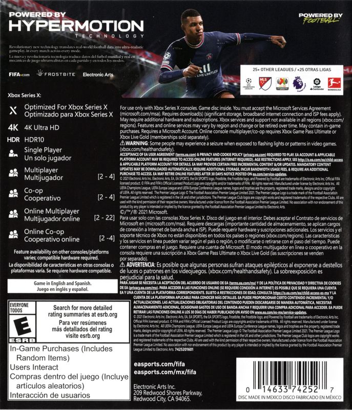 FIFA 22 cover or packaging material - MobyGames