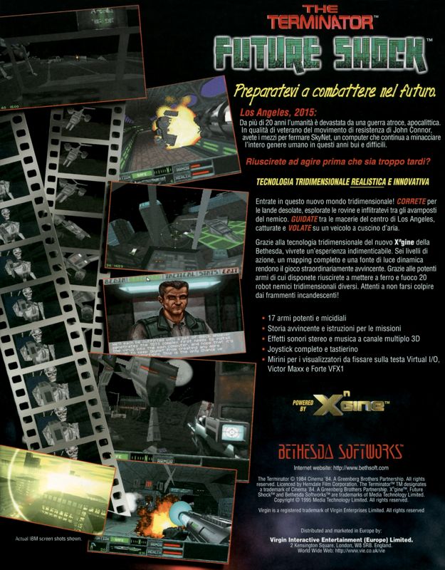 The Terminator: Future Shock cover or packaging material - MobyGames
