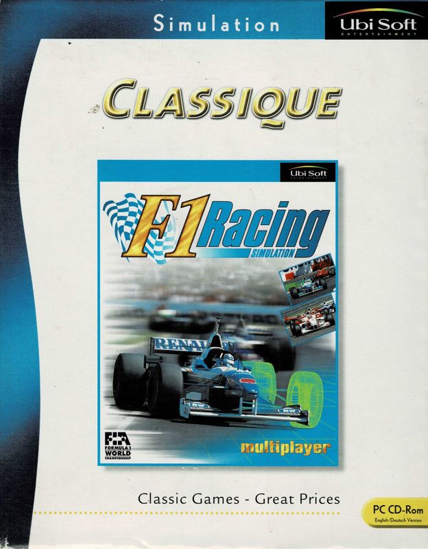 F1 Racing Simulation cover or packaging material - MobyGames
