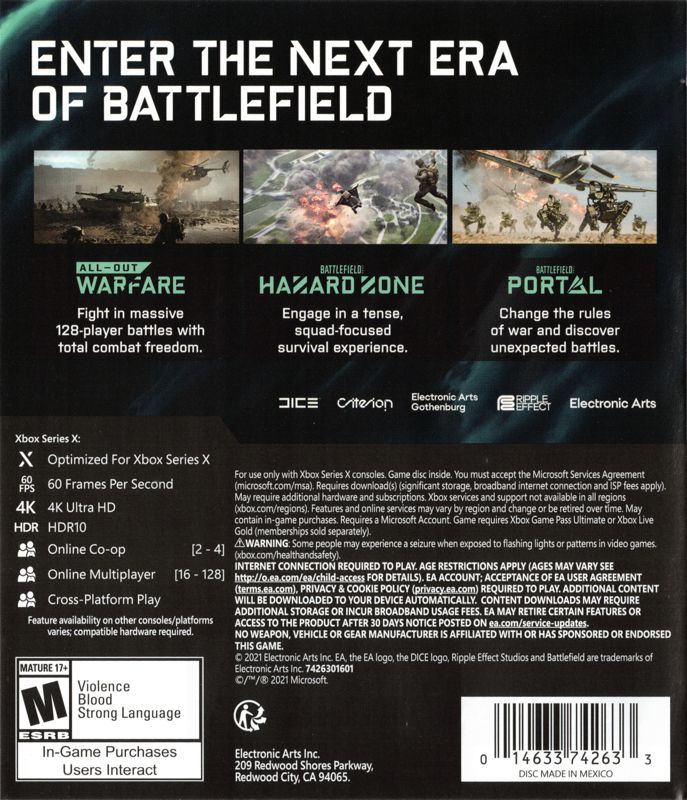 Battlefield 2042 cover or packaging material - MobyGames