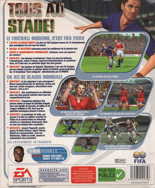 FIFA 2000: Major League Soccer cover or packaging material - MobyGames