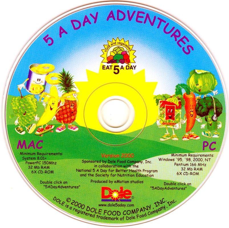 5 A Day Adventures cover or packaging material - MobyGames