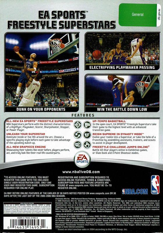 NBA Live 06 cover or packaging material - MobyGames