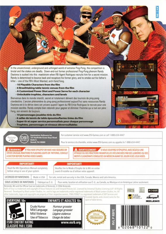 Balls of Fury cover or packaging material - MobyGames