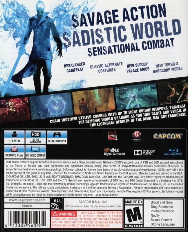 DmC: Devil May Cry - Definitive Edition cover or packaging material ...