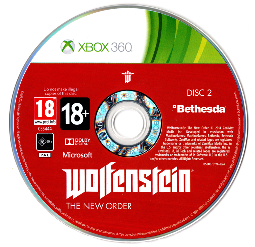 Wolfenstein: The New Order cover or packaging material - MobyGames