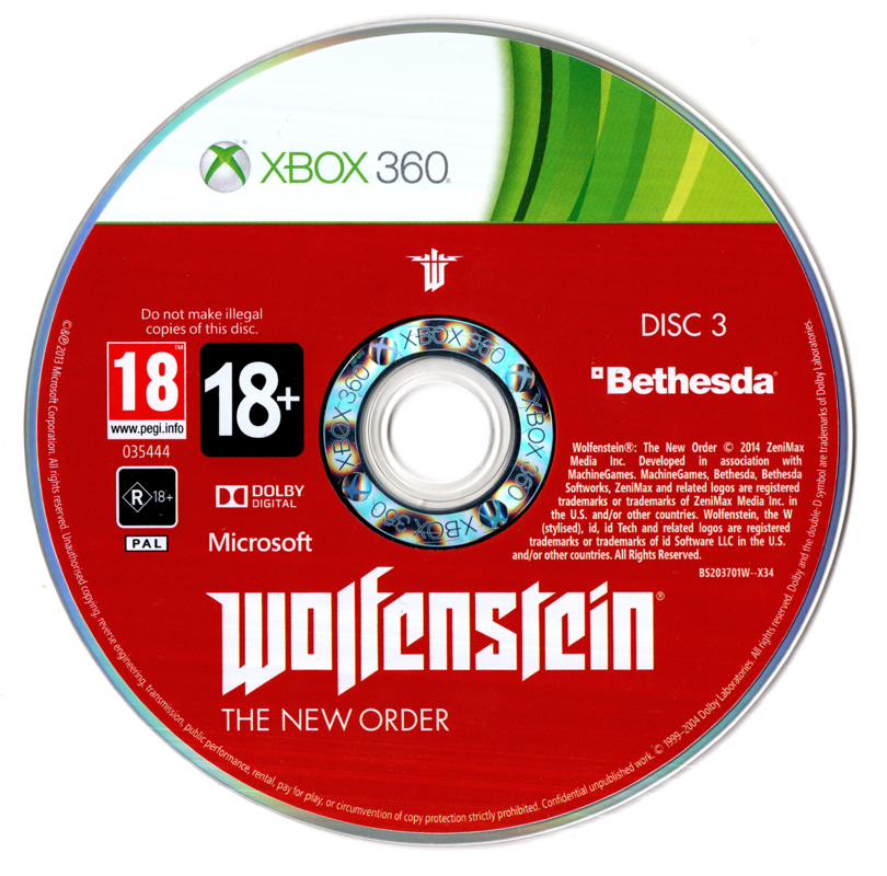 Wolfenstein: The New Order cover or packaging material - MobyGames