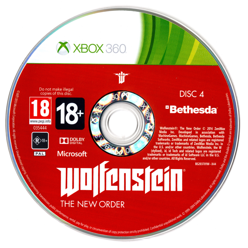 Wolfenstein: The New Order cover or packaging material - MobyGames
