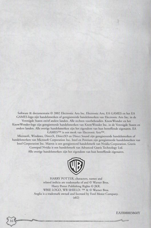 Harry Potter and the Chamber of Secrets cover or packaging material ...