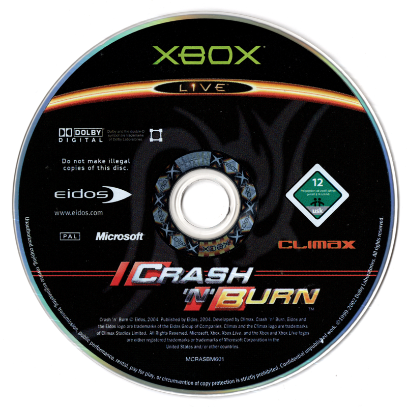Crash 'N' Burn cover or packaging material - MobyGames