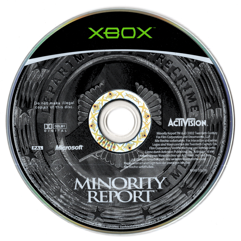 Minority Report: Everybody Runs cover or packaging material - MobyGames