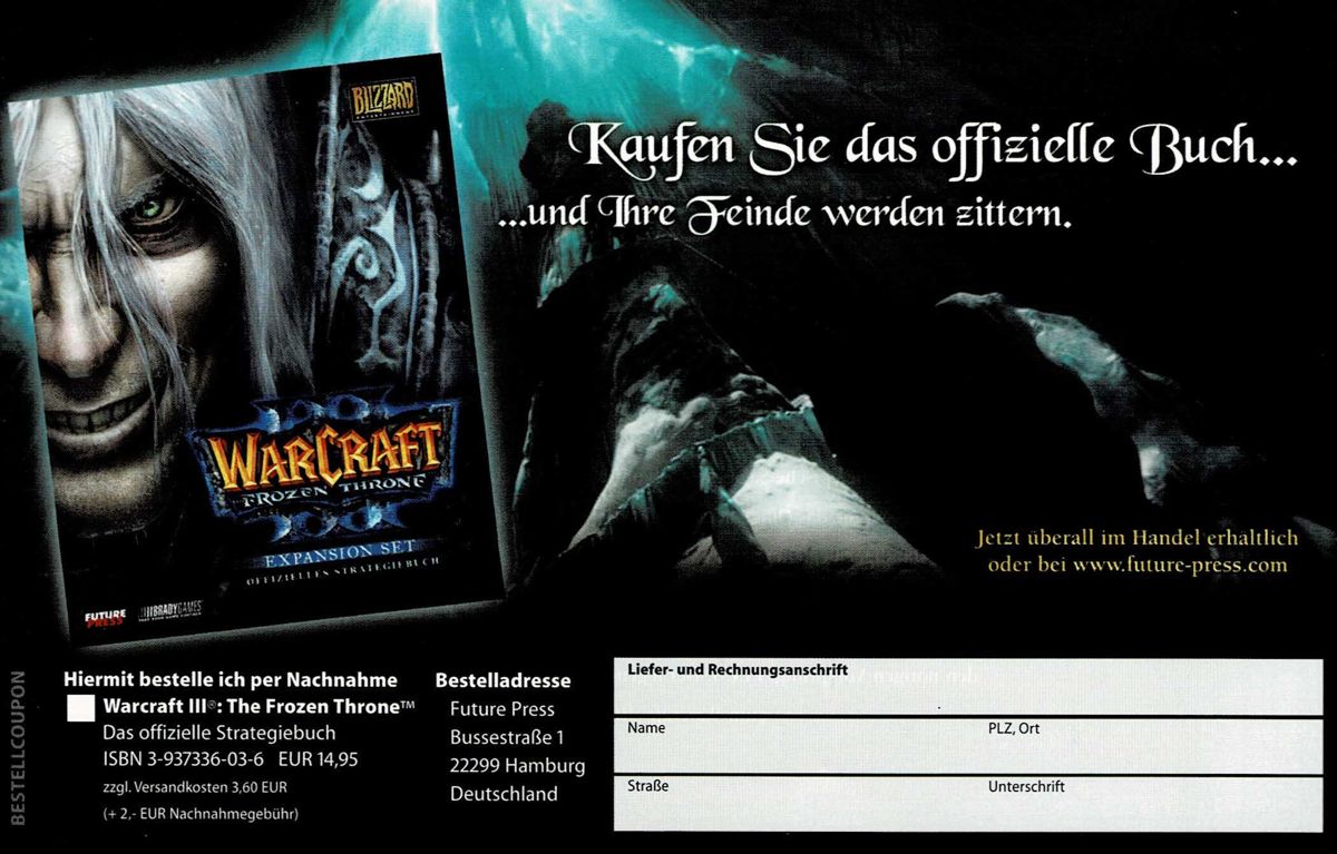 WarCraft III: The Frozen Throne cover or packaging material - MobyGames