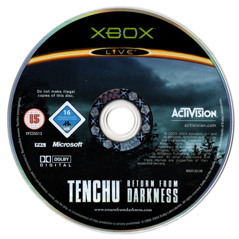 Tenchu: Return from Darkness cover or packaging material - MobyGames