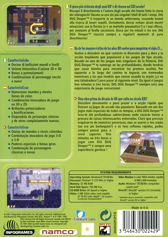 Dig Dug Deeper cover or packaging material - MobyGames