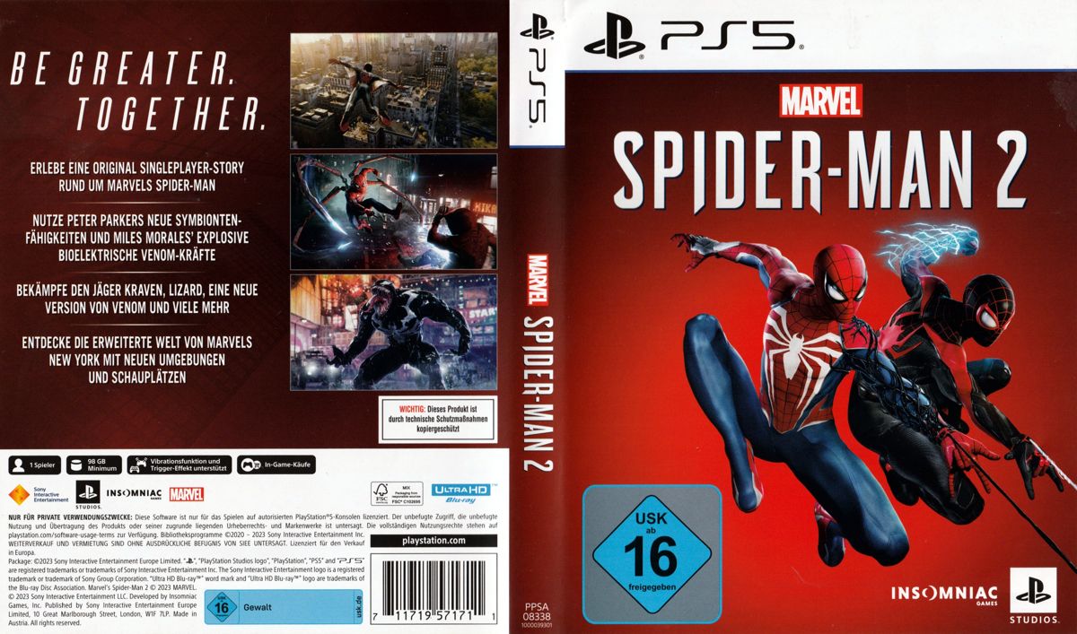 Marvel Spider-Man 2 cover or packaging material - MobyGames