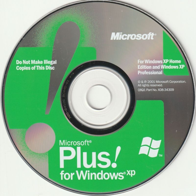 Microsoft Plus! for Windows XP (included games) cover or packaging ...