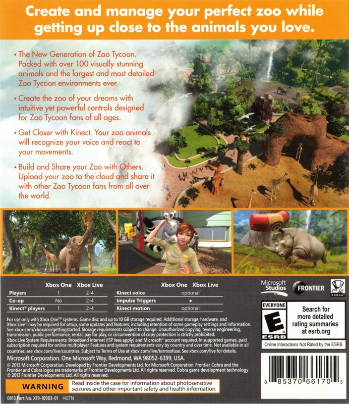 Zoo Tycoon cover or packaging material - MobyGames