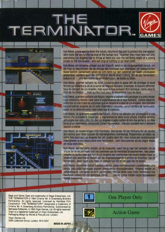 The Terminator cover or packaging material - MobyGames