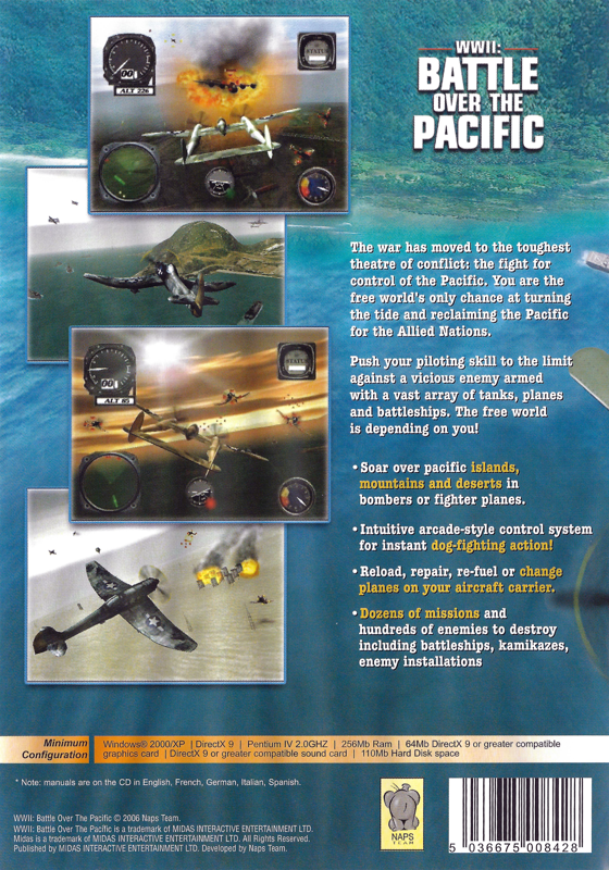 WWII: Battle Over the Pacific cover or packaging material - MobyGames