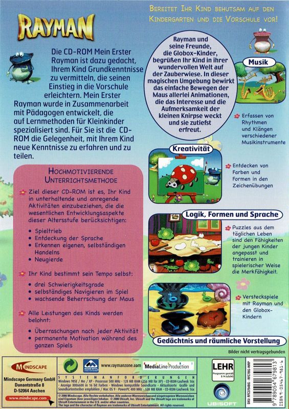 Rayman: My First Rayman cover or packaging material - MobyGames