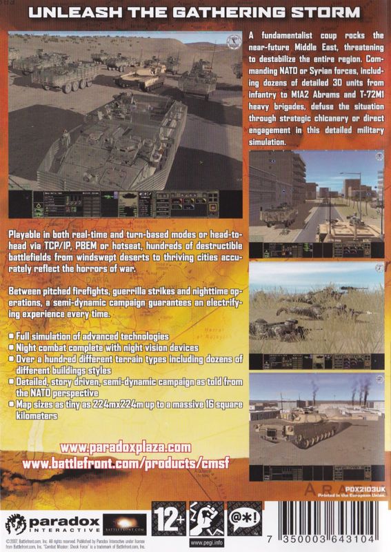 Combat Mission: Shock Force cover or packaging material - MobyGames