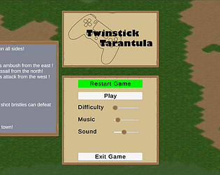 Twinstick Tarantula credits (Browser, 2025) - MobyGames
