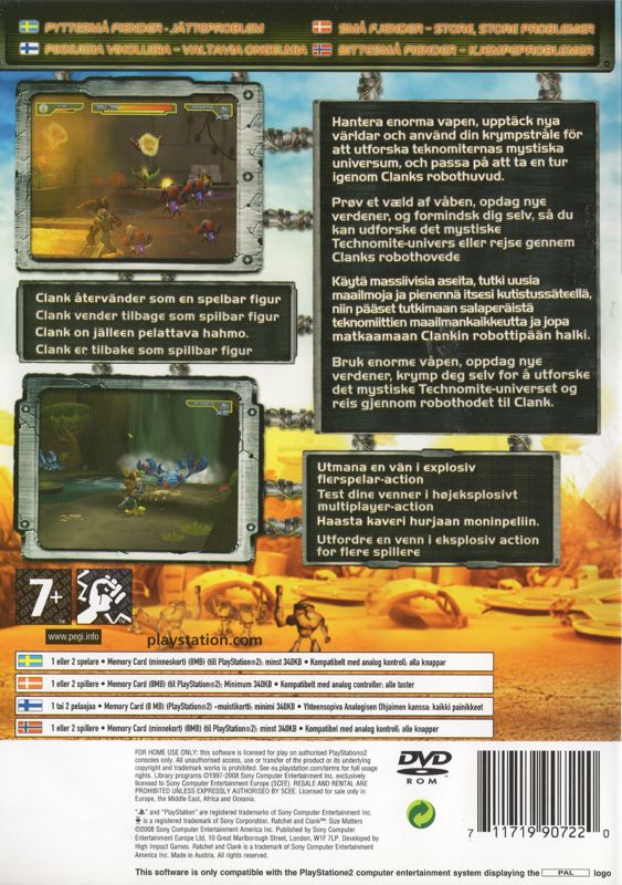 Ratchet & Clank: Size Matters cover or packaging material - MobyGames