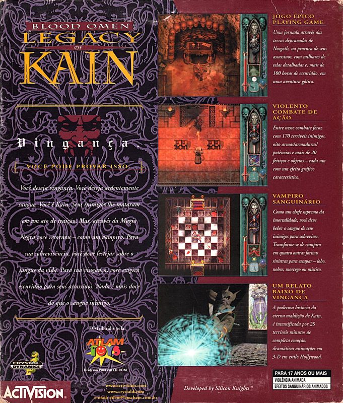 Blood Omen: Legacy of Kain cover or packaging material - MobyGames