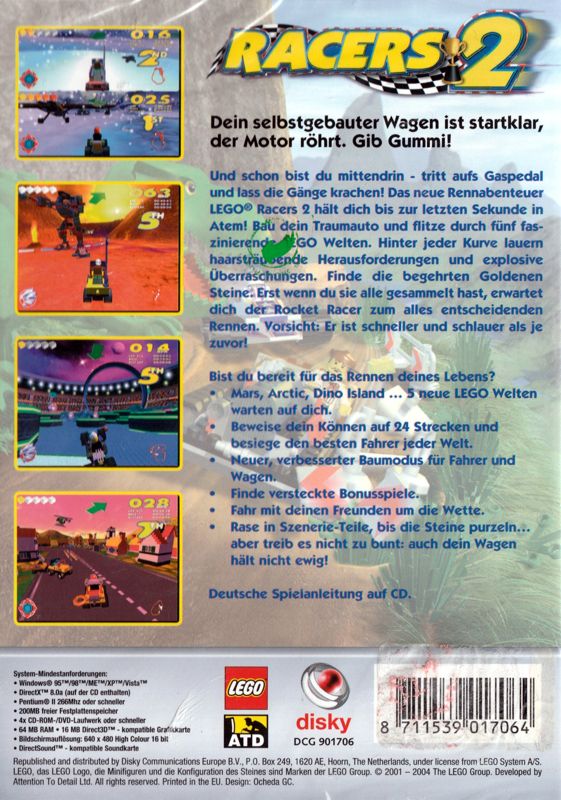 LEGO Racers 2 cover or packaging material - MobyGames