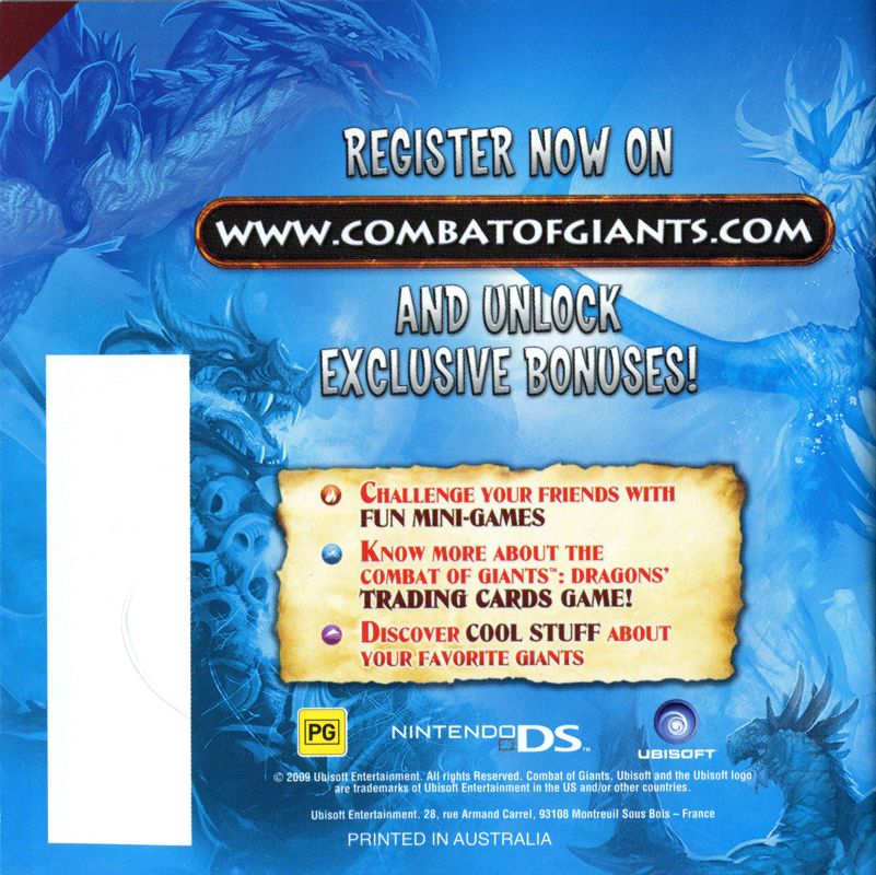 Battle of Giants: Dragons cover or packaging material - MobyGames