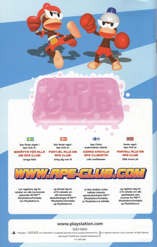 Ape Escape 3 cover or packaging material - MobyGames