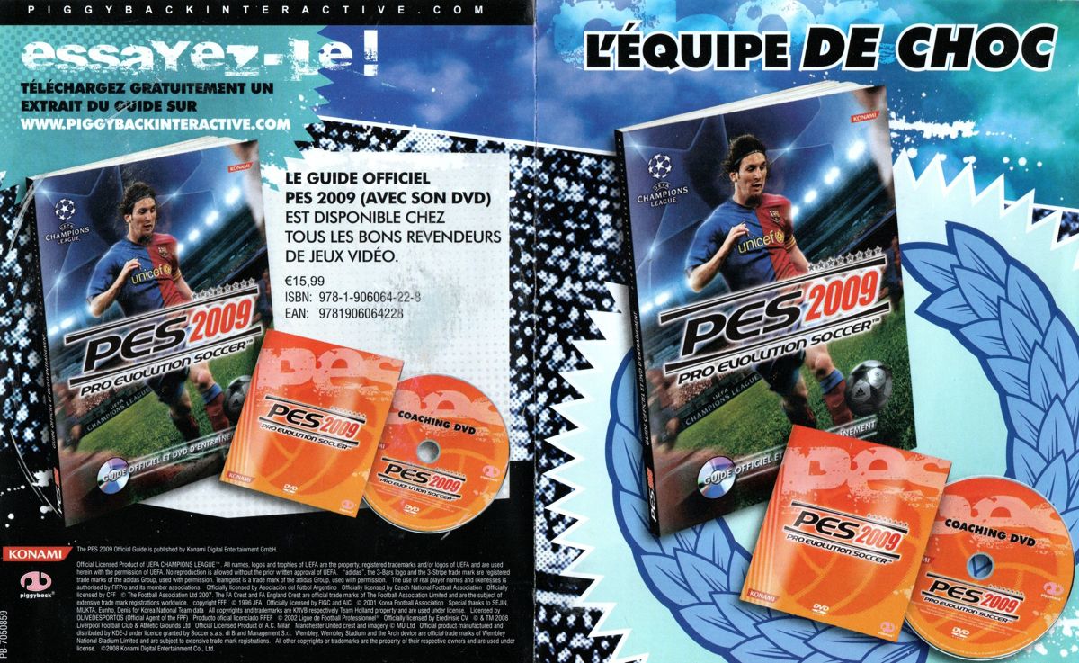PES 2009: Pro Evolution Soccer cover or packaging material - MobyGames