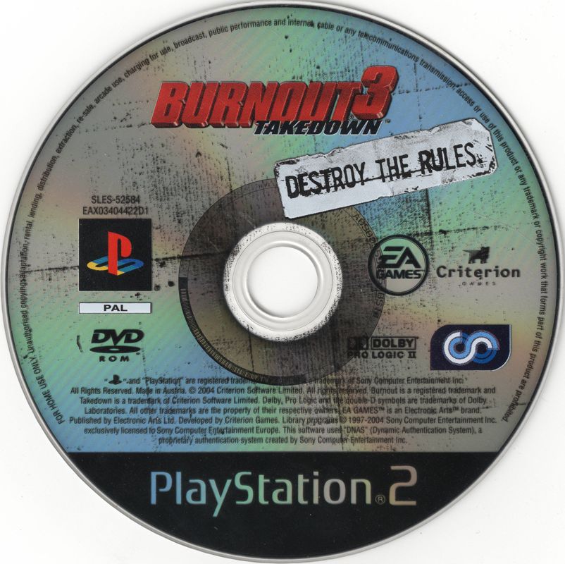 Burnout 3: Takedown cover or packaging material - MobyGames