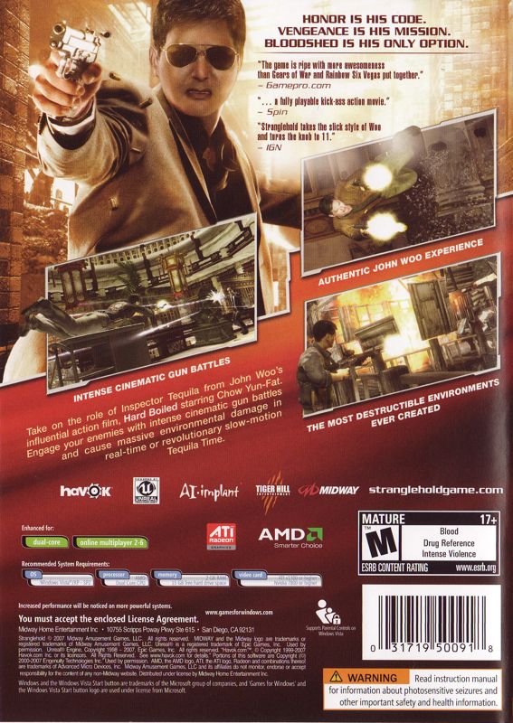 Stranglehold cover or packaging material - MobyGames