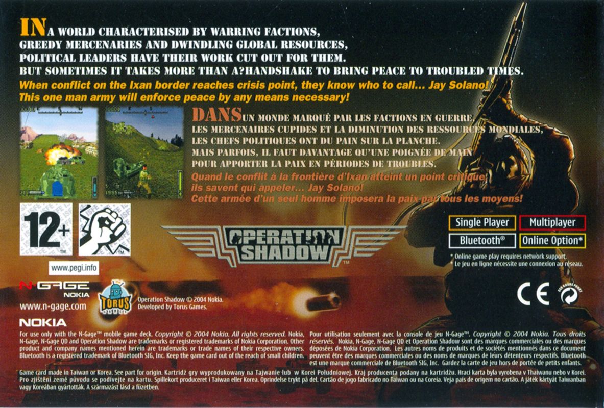 Operation Shadow cover or packaging material - MobyGames
