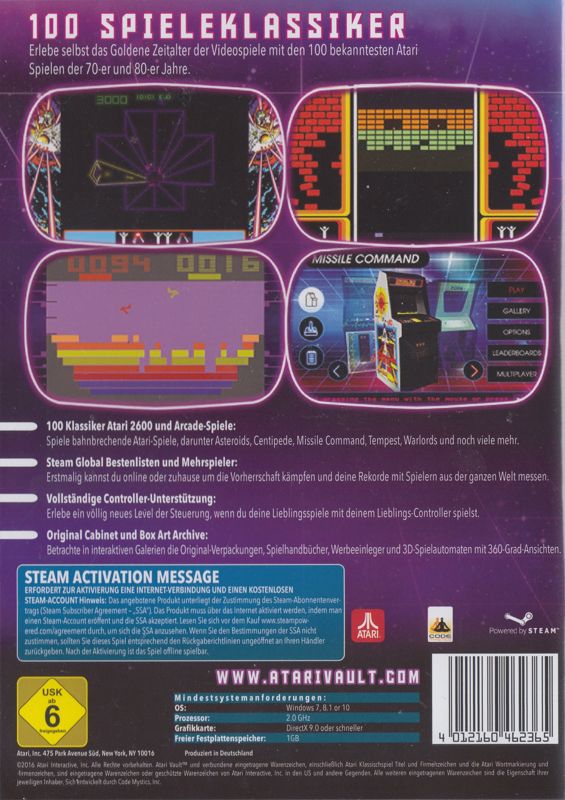 Atari Vault cover or packaging material - MobyGames