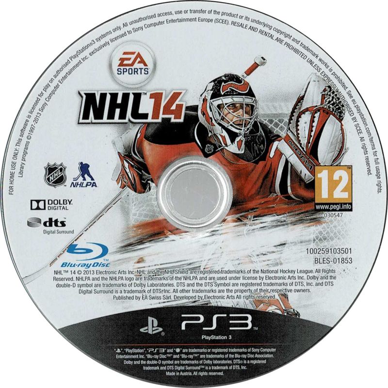 NHL 14 cover or packaging material - MobyGames