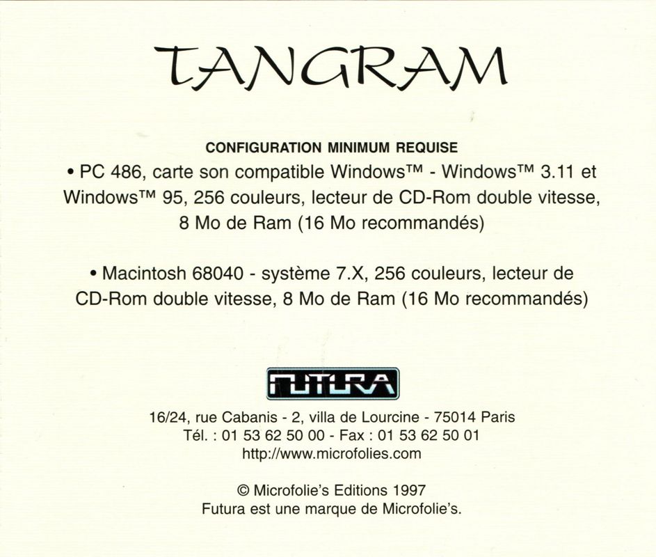 Tangram cover or packaging material - MobyGames