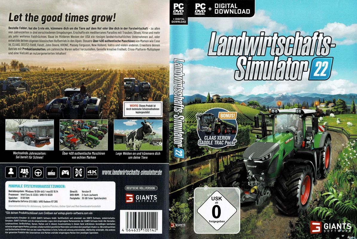 Farming Simulator 22 cover or packaging material - MobyGames
