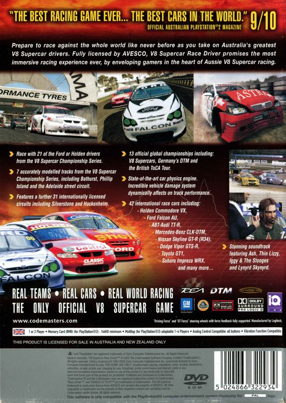 Pro Race Driver cover or packaging material - MobyGames