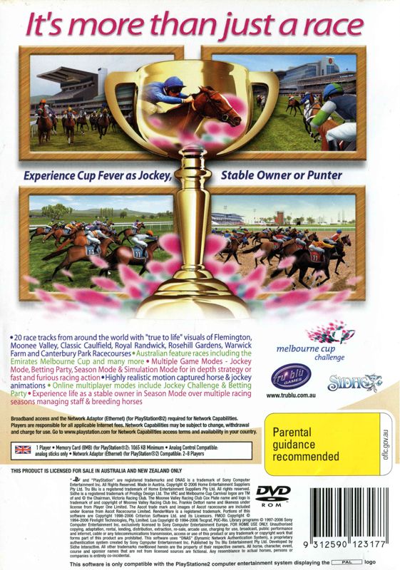 Melbourne Cup Challenge cover or packaging material - MobyGames