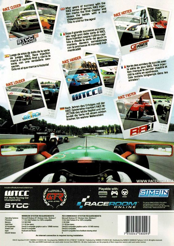 Race Injection cover or packaging material - MobyGames