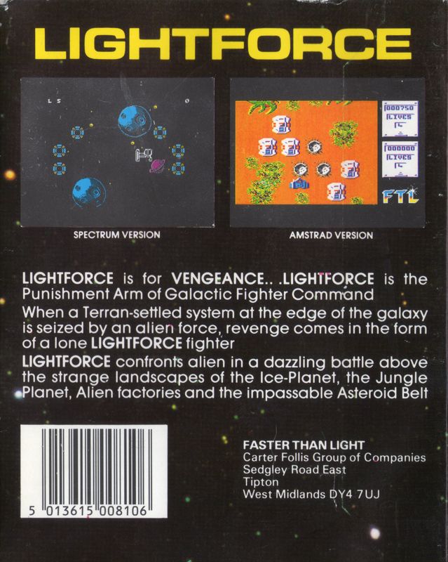 Lightforce cover or packaging material - MobyGames