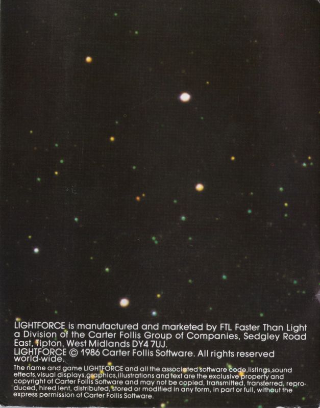 Lightforce cover or packaging material - MobyGames