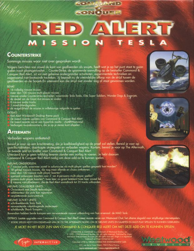 Command & Conquer: Red Alert - Mission Tesla cover or packaging ...