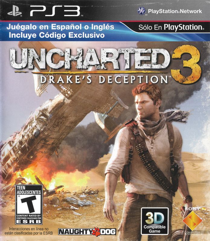 Uncharted 3: Drake's Deception cover or packaging material - MobyGames