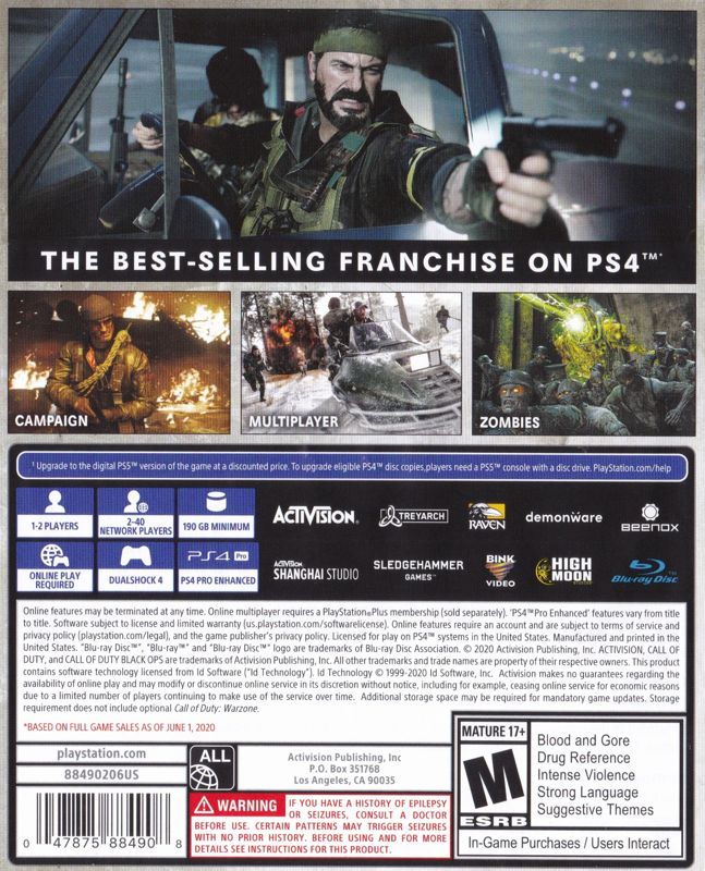 Call of Duty: Black Ops - Cold War cover or packaging material - MobyGames